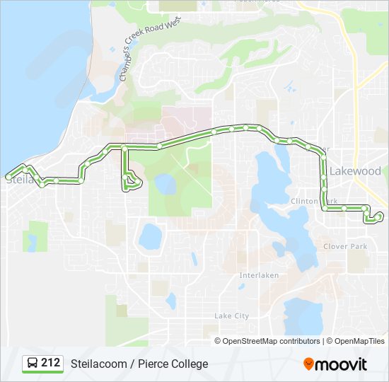 212 Route: Schedules, Stops & Maps - Steilacoom / Pierce College (Updated)