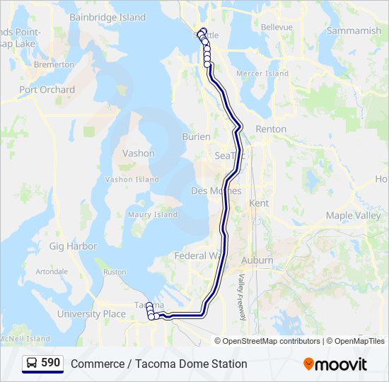 590 Route: Schedules, Stops & Maps - Commerce / Tacoma Dome Station ...