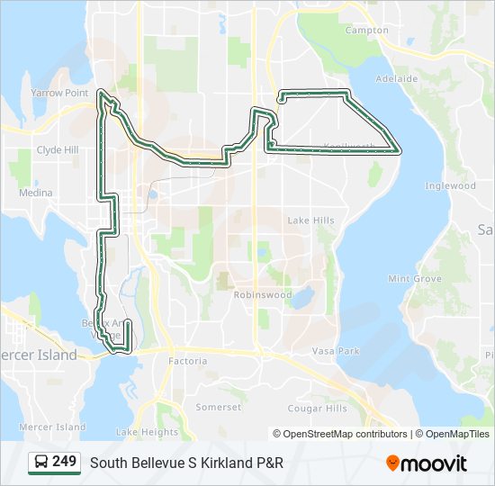249 Route: Schedules, Stops & Maps - South Bellevue S Kirkland P&R ...