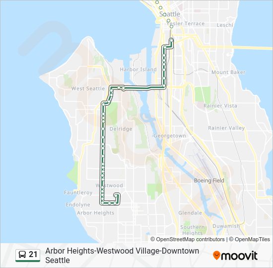 21 Route: Schedules, Stops & Maps - Downtown Seattle Via 35th Ave SW ...
