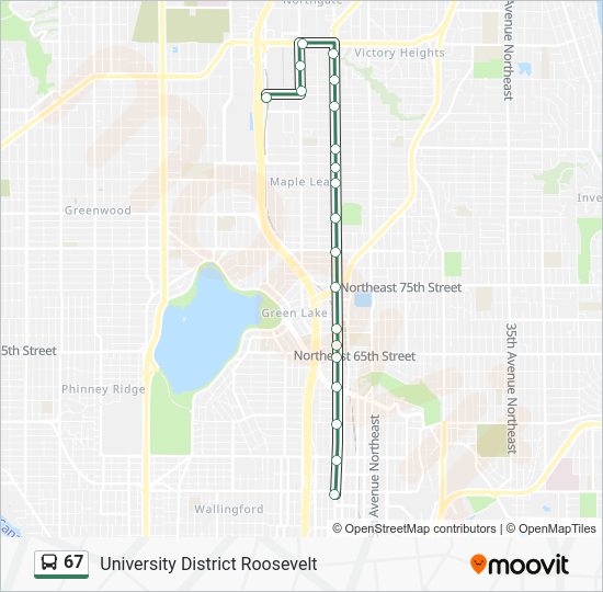 67 Route: Schedules, Stops & Maps - University District Roosevelt (Updated)