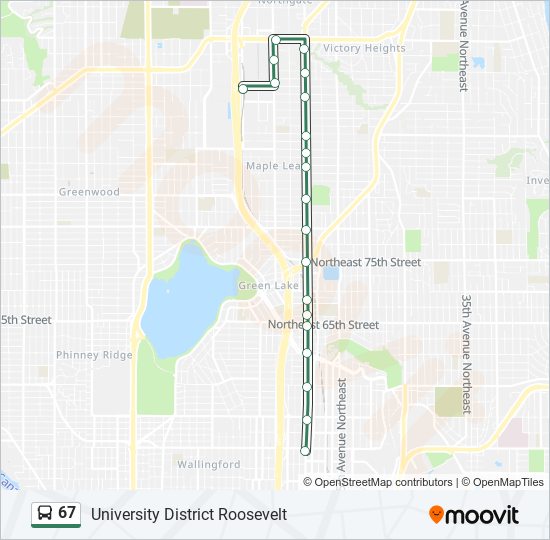 67 Route: Schedules, Stops & Maps - University District Roosevelt (Updated)