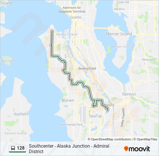 128 Route: Schedules, Stops & Maps - Southcenter White Center (Updated)