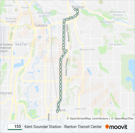 153 Route: Schedules, Stops & Maps - Kent (Updated)
