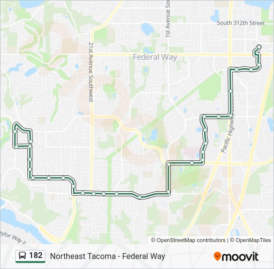 182 Route: Schedules, Stops & Maps - Downtown Federal Way Station (Updated)