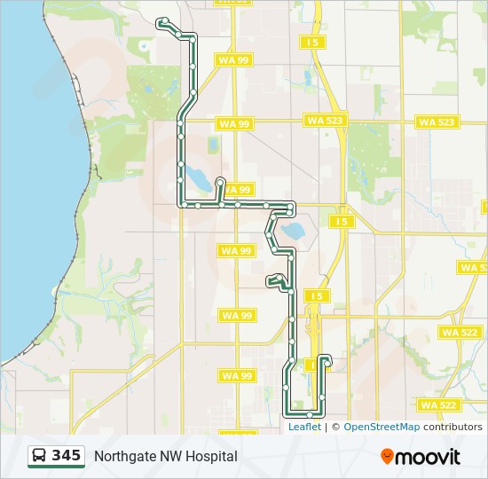 345 Route: Schedules, Stops & Maps - Northgate NW Hospital