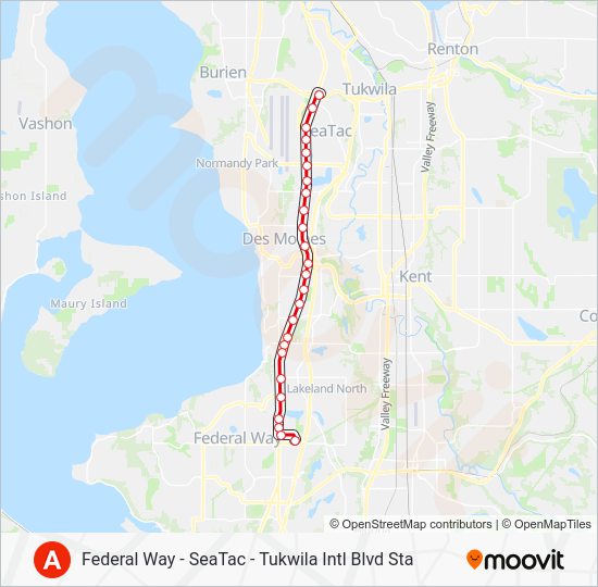 A LINE Route: Schedules, Stops & Maps - Downtown Federal Way Station ...