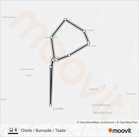 Ruta 8: horarios, paradas y mapas - Tsaile (Actualizado)