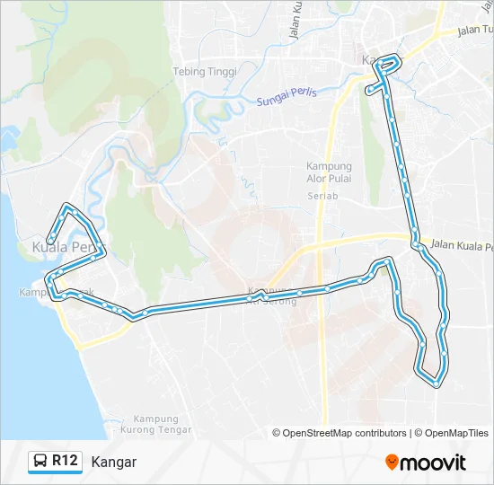 R12 Route: Schedules, Stops & Maps - Kangar (Updated)