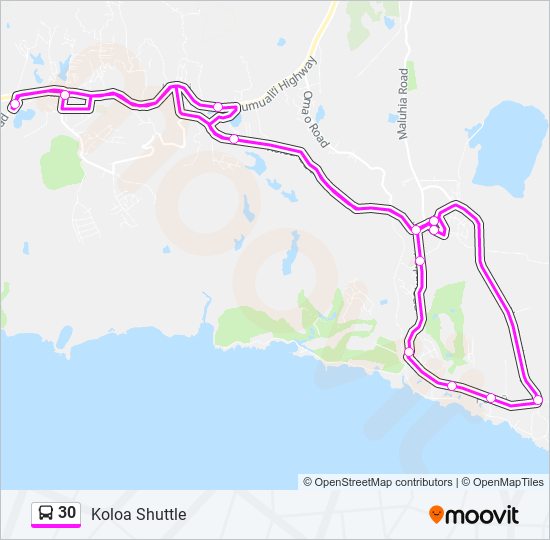 30 Route: Schedules, Stops & Maps - Koloa Shuttle (Updated)