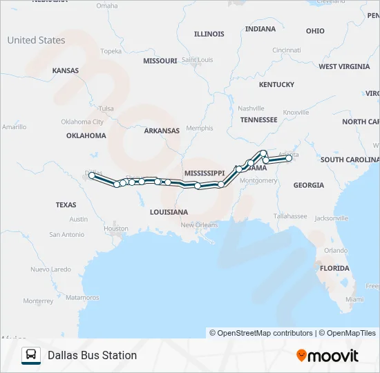 GREYHOUND US0604 Route: Schedules, Stops & Maps - Dallas Bus Station ...