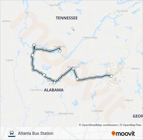 GREYHOUND US0622S Route: Schedules, Stops & Maps - Atlanta Bus Station ...