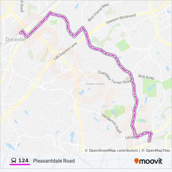 124 Route: Schedules, Stops & Maps - Pleasantdalechmbletuckr (Updated)