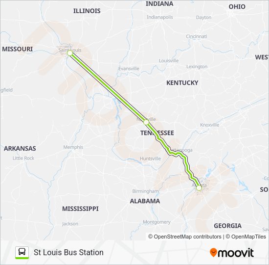 FLIXBUS 2521 Route: Schedules, Stops & Maps - St Louis Bus Station ...