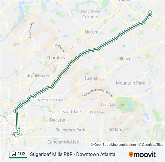 103 Route: Schedules, Stops & Maps - Sugarloaf Mills (Updated)