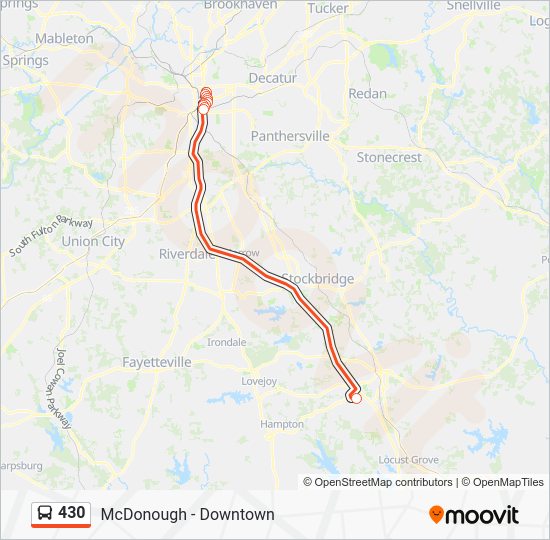 430 Route: Schedules, Stops & Maps - 430 Downtown (Updated)