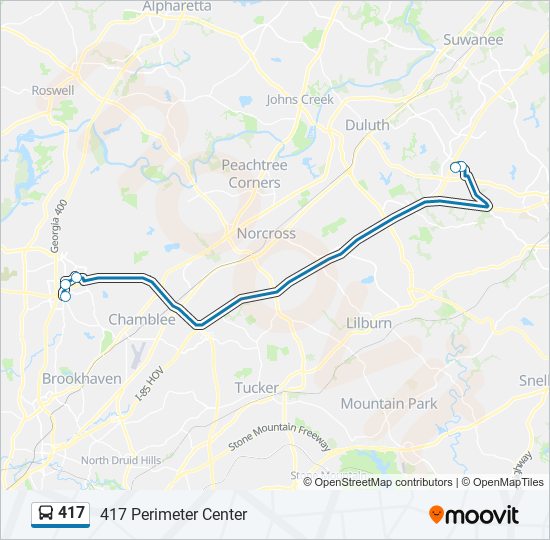 417 Route: Schedules, Stops & Maps - 417 Perimeter Center (Updated)
