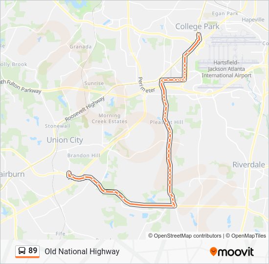 89 Route: Schedules, Stops & Maps - Union City (Updated)