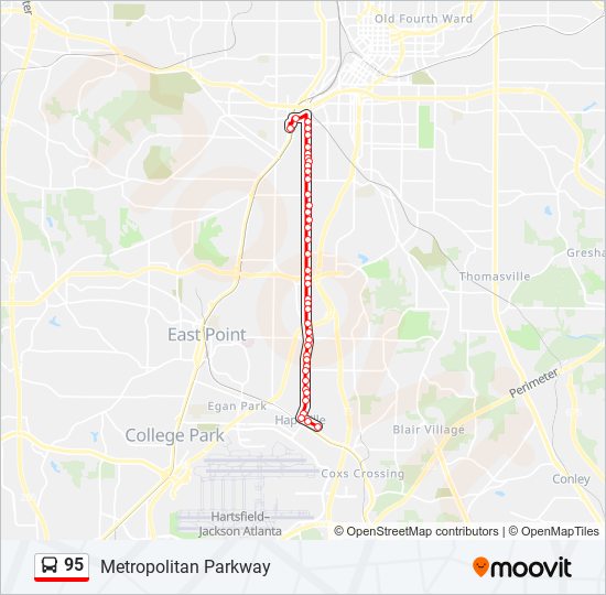 95 Route: Schedules, Stops & Maps - West End Station (Updated)