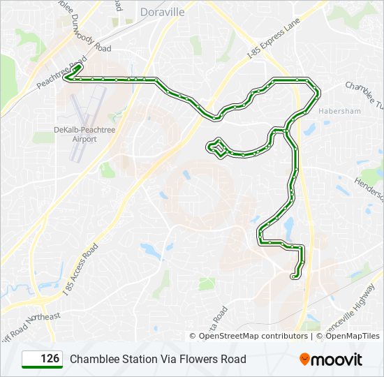 126 Route: Schedules, Stops & Maps - Chamblee Station Via Flowers Road ...
