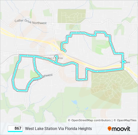Ruta 867: horarios, paradas y mapas - West Lake Station Via Florida ...