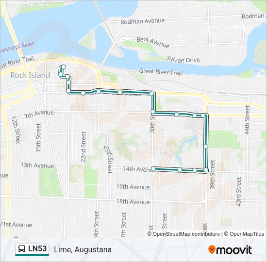 LN53 Route: Schedules, Stops & Maps - Lime, Augustana (Updated)