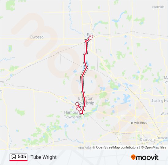 Ruta 505: horarios, paradas y mapas - Tube Wright (Actualizado)