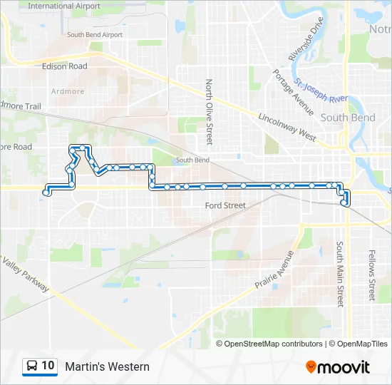 10 Route: Schedules, Stops & Maps - Martin's on Western (Updated)