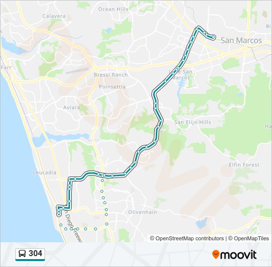 304 Route: Schedules, Stops & Maps - (Updated)