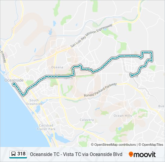 318 Route: Schedules, Stops & Maps - Vista (Updated)