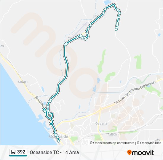 392 Route: Schedules, Stops & Maps - Oceanside Transit Center (Updated)