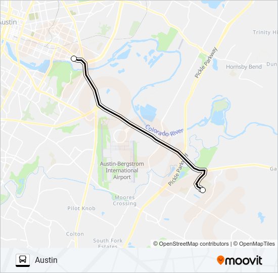 Ruta del valle austin: horarios, paradas y mapas - Austin (Actualizado)