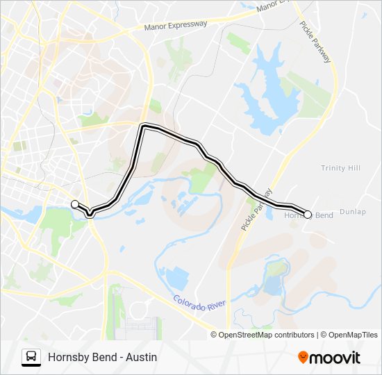 Ruta HORNSBY BEND AUSTIN: horarios, paradas y mapas - Hornsby Bend ...