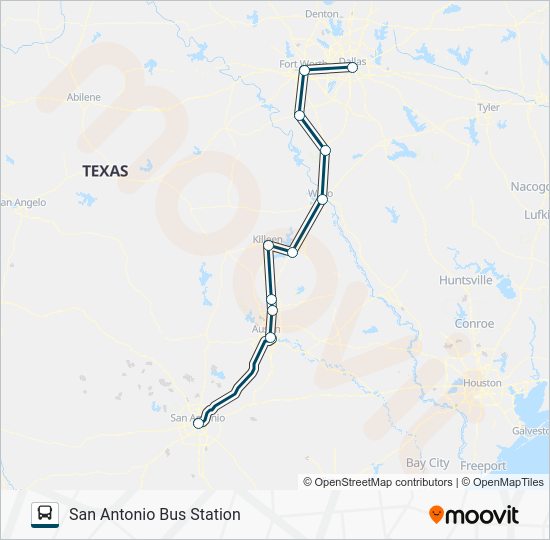 GREYHOUND US1159S Route: Schedules, Stops & Maps - San Antonio Bus ...
