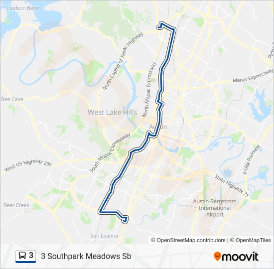 3 Route: Schedules, Stops & Maps - 3 Southpark Meadows Sb (Updated)