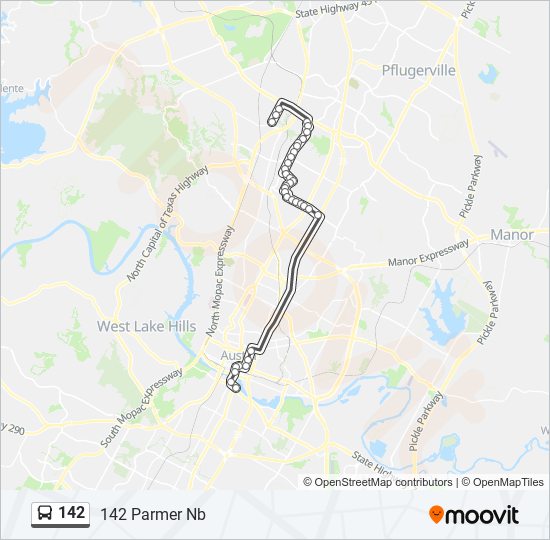 142 Route: Schedules, Stops & Maps - 142 Parmer Nb (Updated)