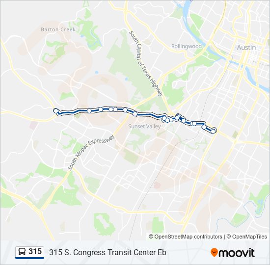 315 Route: Schedules, Stops & Maps - 315 S. Congress Transit Center Eb ...