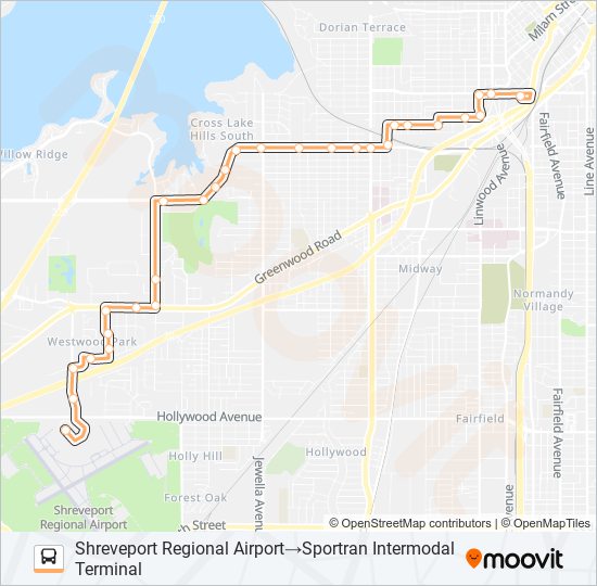 13 Route: Schedules, Stops & Maps - Shreveport Regional Airport‎→ ...