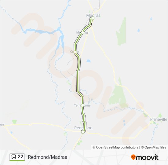 22 Route: Schedules, Stops & Maps - Madras (Updated)
