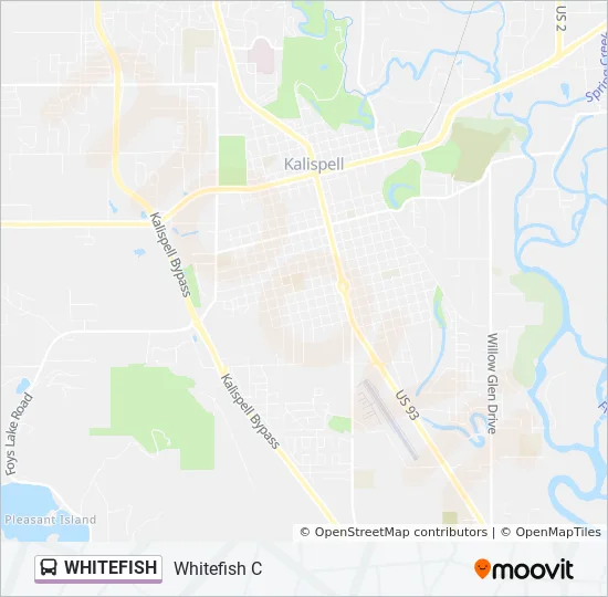 Ruta WHITEFISH: horarios, paradas y mapas - Whitefish C (Actualizado)