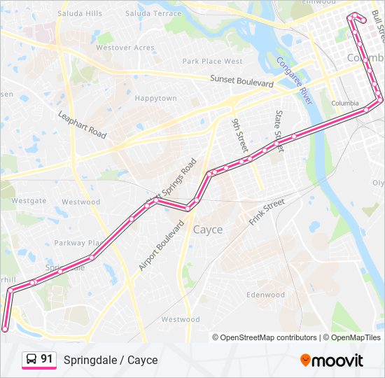 91 Route: Schedules, Stops & Maps - Comet Central Via Airport Blvd ...