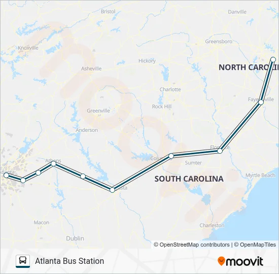 Ruta GREYHOUND US0642: horarios, paradas y mapas - Atlanta Bus Station ...