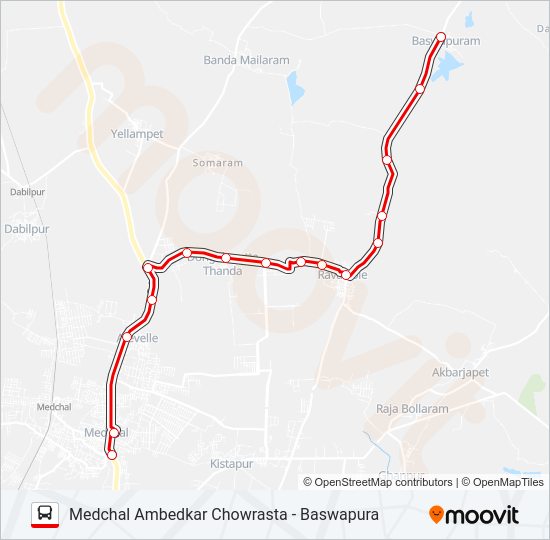 234 Route: Schedules, Stops & Maps - Medchal Ambedkar Chowrasta (Updated)