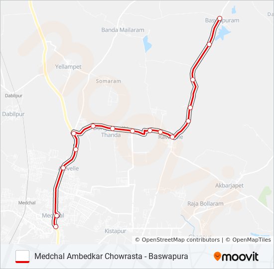234 Route: Schedules, Stops & Maps - Medchal Ambedkar Chowrasta (Updated)