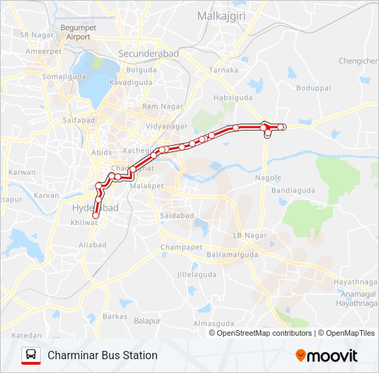 71A Route: Schedules, Stops & Maps - Charminar Bus Station (Updated)