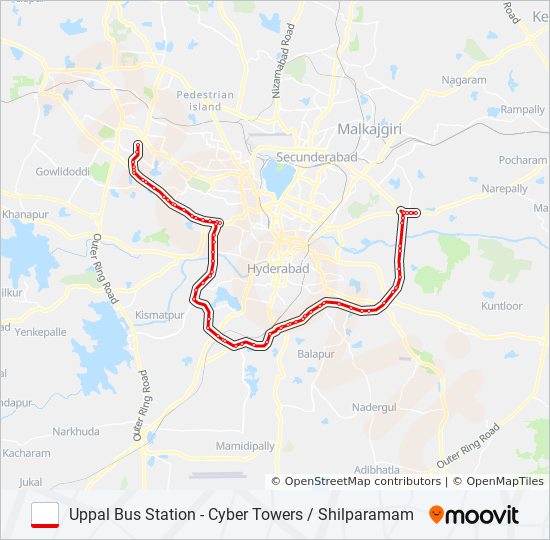 126300 Route: Schedules, Stops & Maps - Uppal Bus Station (Updated)
