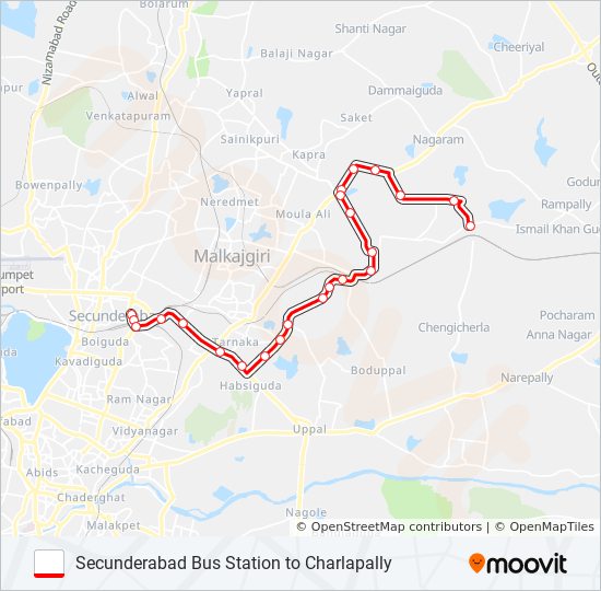 250p Route: Schedules, Stops & Maps - Charlapally (Updated)
