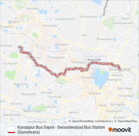 10h Route: Schedules, Stops & Maps - Kondapur Bus Depot (Updated)