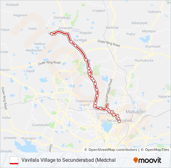 230v Route: Schedules, Stops & Maps - Secunderabad (Medchal) (Updated)