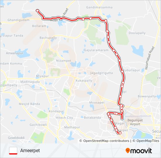 230n Route: Schedules, Stops & Maps - Ameerpet (Updated)